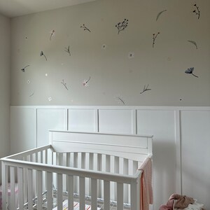 Watercolor Flower Greenery Wall Decals Nature Sticker Boho Nursery ...