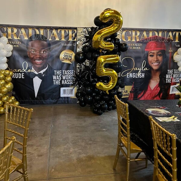 Graduation Backdrop, Custom Magazine Backdrop Banner, Personalized ...