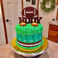 Custom Football Cake Topper, Football Cake Topper, Football Themed ...
