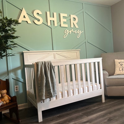 Nursery Name Sign, , Nursery Sign, Over Crib Sign, Nursery Letters ...