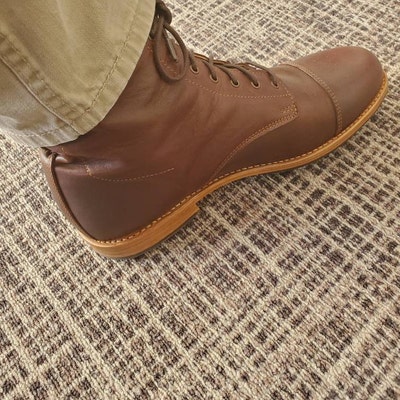 Handmade Boots Men Mens Leather Boots Mens Boots Man Lace-up Ankle ...