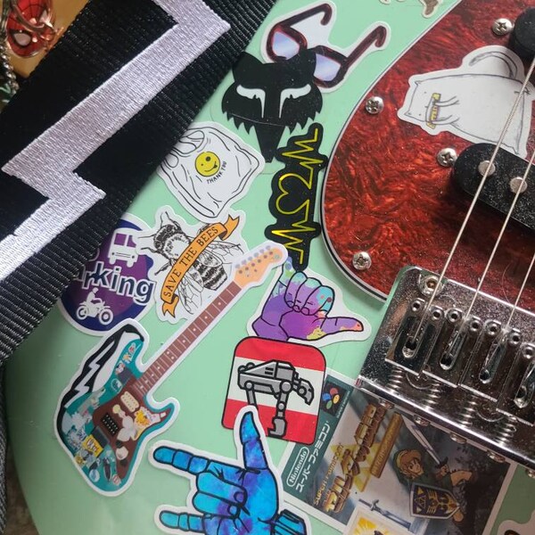 Flying V Style Guitar Sticker - Etsy