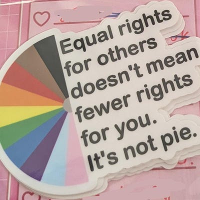 Equality Sticker, LGBTQ Pride Sticker, Equality for All, Vinyl Decal ...