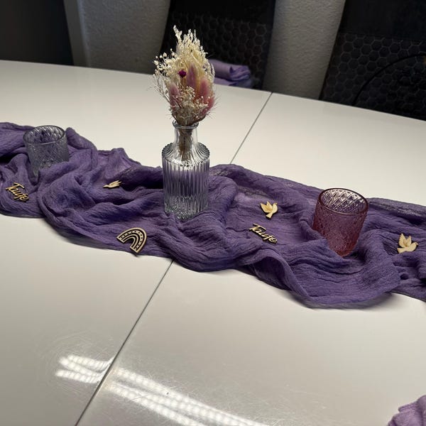 Cheese Cloth Napkins and Gauze Table Runner Table Centerpiece for ...