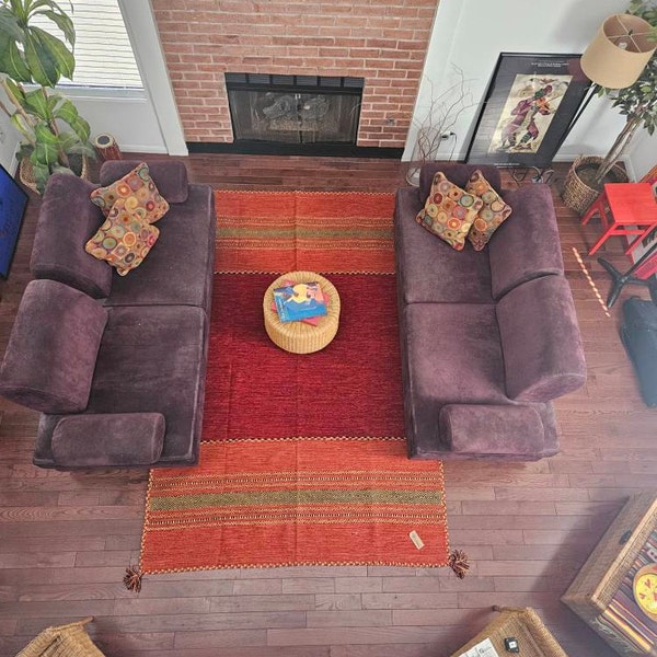 Rainbow Felted Custom Shag Rug, Premium Wool, Multi Coloured, Funky ...