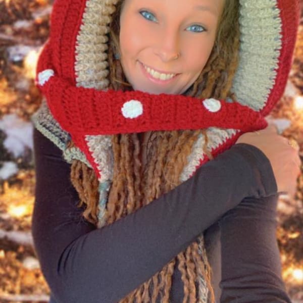 CROCHET PATTERN, Fae Elf Hood, lauwis Dragon Pixie Hood Crochet ...