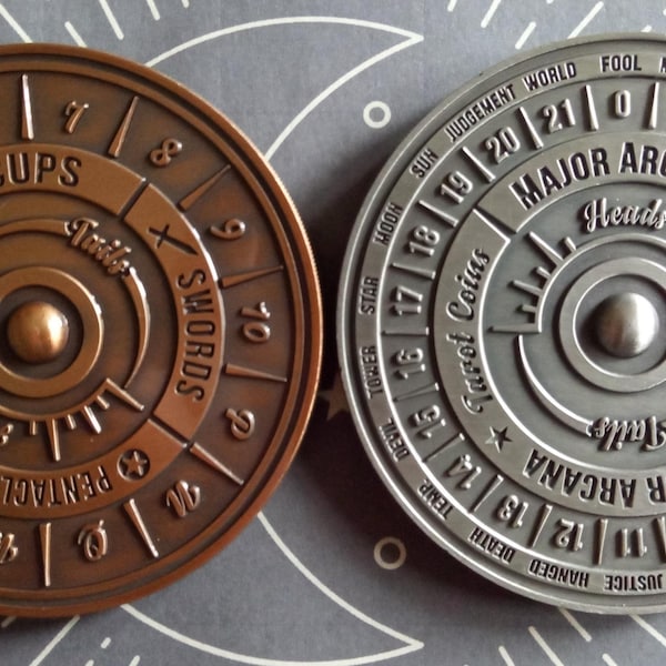 Tarot Wheel-unique Tarot Deck Coin, Fully Functional Spinning Tarot ...