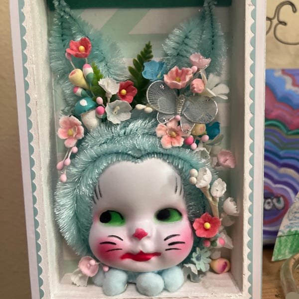 Vintage CHRISTMAS Decor, Shadow Box, Vintage Decoration ...