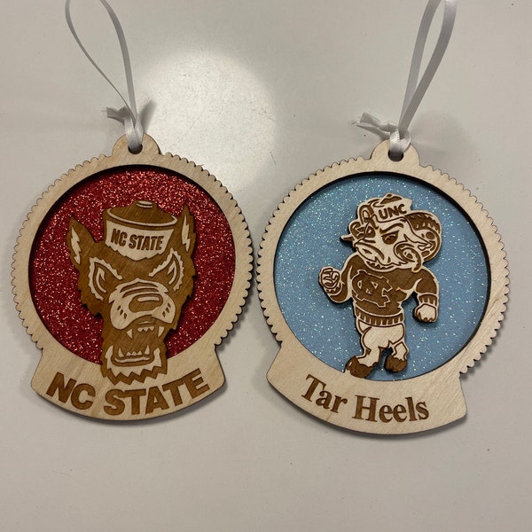 Handmade North Carolina State Ornament – Personalized NC State Football ...