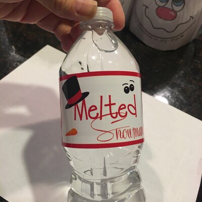 Melted Snowman Water Bottle Wrappers, Melting Snowman, Water Bottle ...