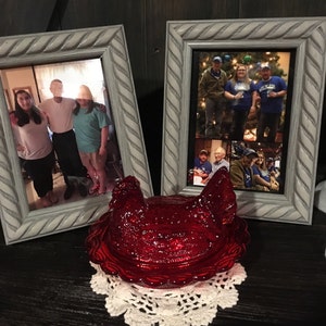 Mosser Glass Ruby Red Hen on Nest - Etsy