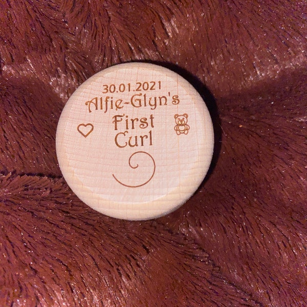 Baby's First Haircut Keepsake Box, Personalised Wooden Gift Idea ...