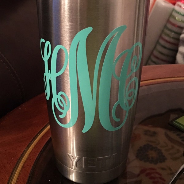 Yeti Name Monogram Decal for Rambler Tumblers DIY - Etsy