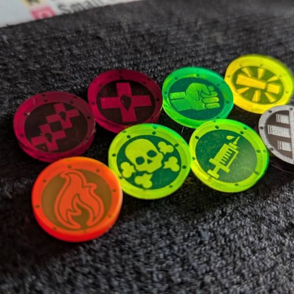 Malifaux Scrap Markers set of 6 X 30mm - Etsy