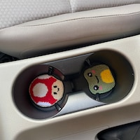 Set of 2 Blue Car Coasters,cute Car Accessories,customisable Car Decor ...