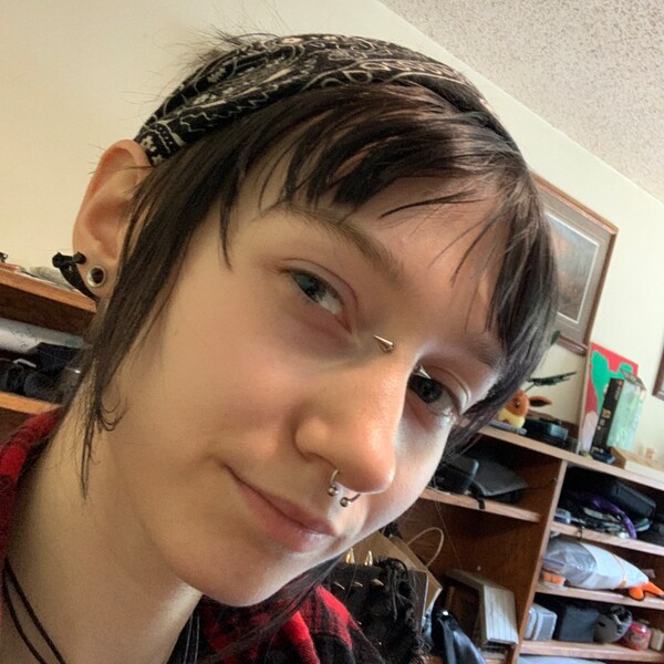 Large Spike Bridge Piercing, 14g Internally Threaded Straight Barbell ...