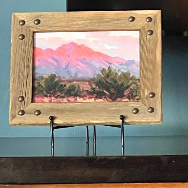 Rustic Picture Frame With Corner Nail Heads - Etsy