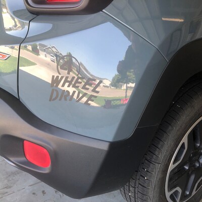 Willys 4 Wheel Drive Decal-jeep Wrangler Grand Cherokee Renegade ...
