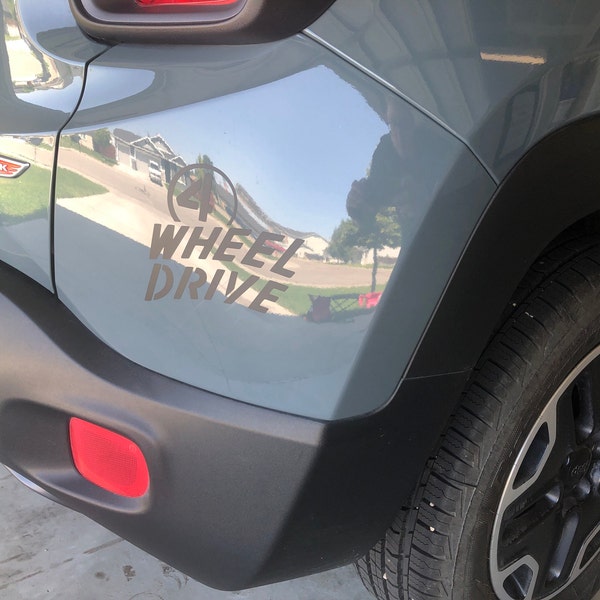 Willys 4 Wheel Drive Decal-jeep Wrangler Grand Cherokee Renegade ...