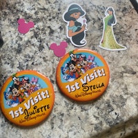 Custom Walt Disney World Button 1st Visit Add Your Own Text I'm ...