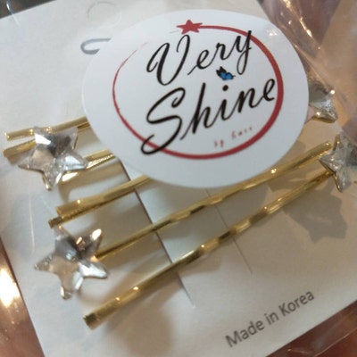 Glass Star Bobby Pin Set - Etsy