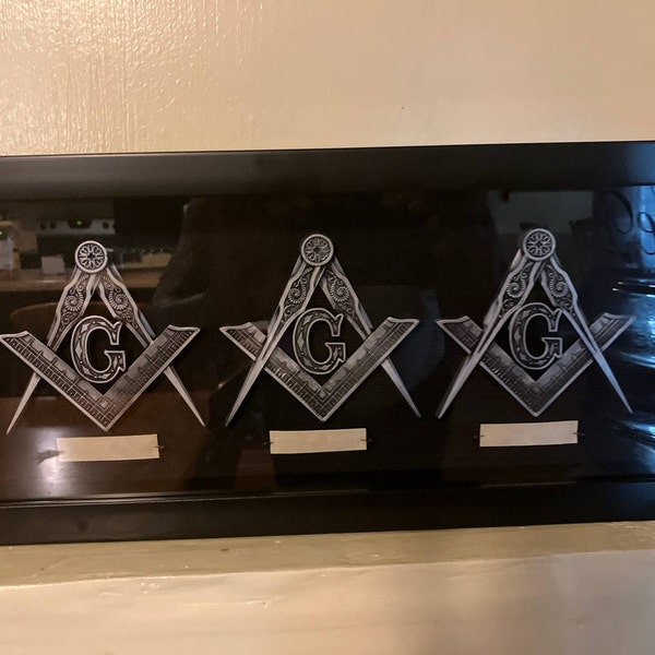 Square & Compass Shadowbox Tri Lux Collection - Etsy