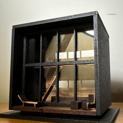DIY Modern Mini House Kit, Miniature Tiny House Model, Micro Dollhouse ...