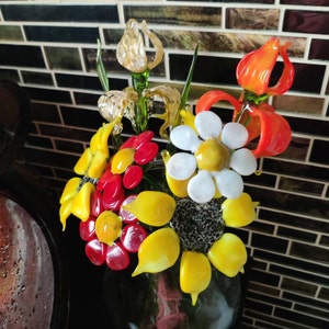 Gorgous Glass Roses, Hand Blown Glass Roses Flowers, Hand Blown Spring ...