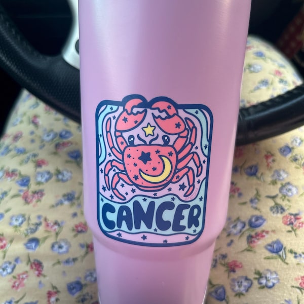 Cancer Vinyl Sticker, Cute Sticker, Waterproof, Laptop Sticker ...