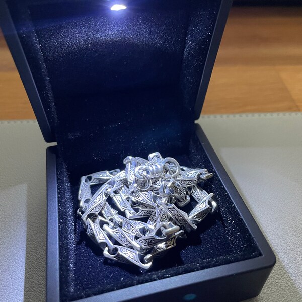 Silver Byzantine Chains, Silver Handmade Chain Necklace, Unique Silver ...