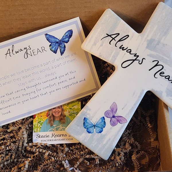 Butterfly Miscarriage Memorial Glass Gem - Pocket Token, Sympathy Gift ...