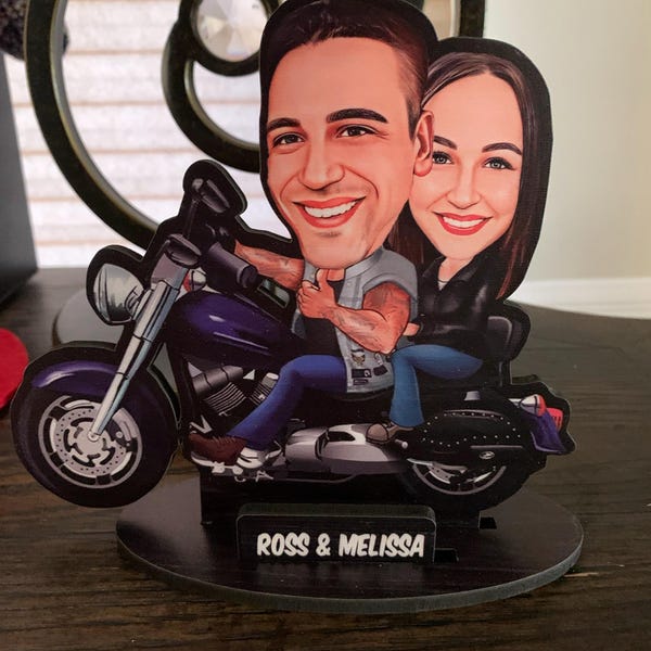 Personalized 3D Wooden Cartoon Family Wall Art, Custom Lovers Cartoon ...