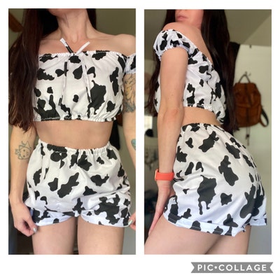 Handmade Cow Print Two Piece Set - Etsy