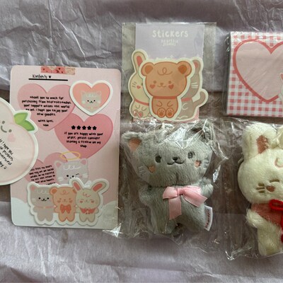 Pepper Cat Plush Keychain Kawaii Cat Keychain, Plush Keyring, Plushie ...