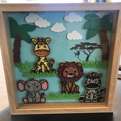 3D Jungle Animal Bundle, Layered Jungle Animals, 3D Lion, 3D Zebra, 3D ...