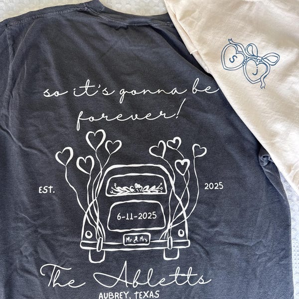 Custom Cocktail Wedding Merch With Location, Wedding Toss Shirt, Guests ...