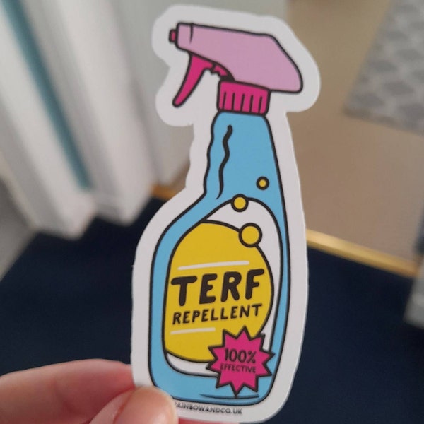 TERF Repellent Sticker Anti Terf Vinyl Sticker Transgender Pride Laptop ...