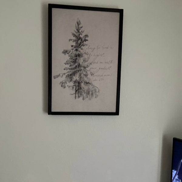 Christmas Tree Art With Scripture | Peace on Earth | Christmas Decor ...