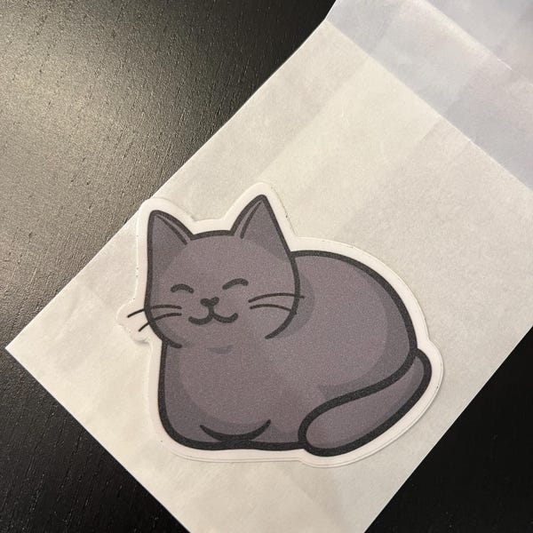 Calico Cat Loaf Sticker Waterproof Dishwasher Safe Matte Vinyl Sticker ...