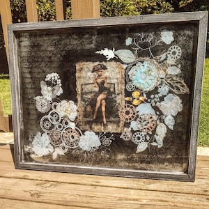 1867-grunge Steampunk Portrait A4 Rice Paper/grunge Steampunk Portrait ...