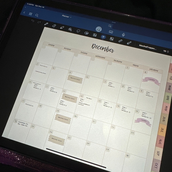 Undated Goodnotes Planner, Monthly Digital Planner, Goodnotes Template ...