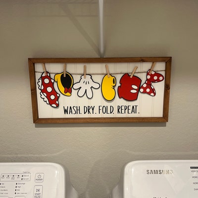 Mickey Laundry Sign Disney Laundry Sign Custom Disney Laundry Sign ...