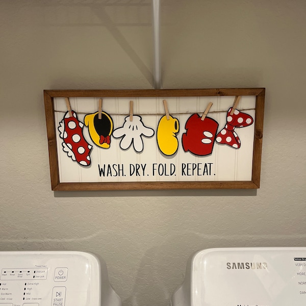 Mickey Laundry Sign | Disney Laundry Sign| Custom Disney Laundry Sign ...
