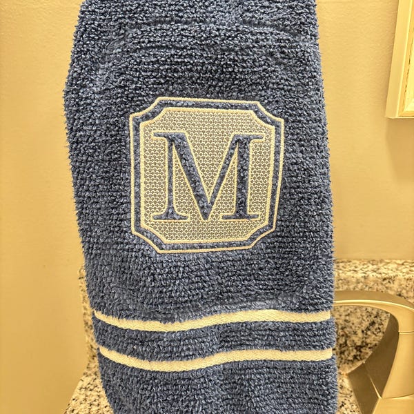 Embossed Square & Clover Royal Monogram Embroidery Design Bundle for ...