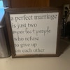 Perfect Marriage Framed Sign, Farmhouse Sign, Custom Sign, Wedding ...