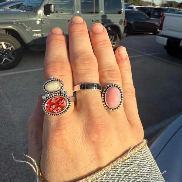 Conch Shell Ring/pink Conch Shell Ring/sterling Silver Ring/pink Conch ...