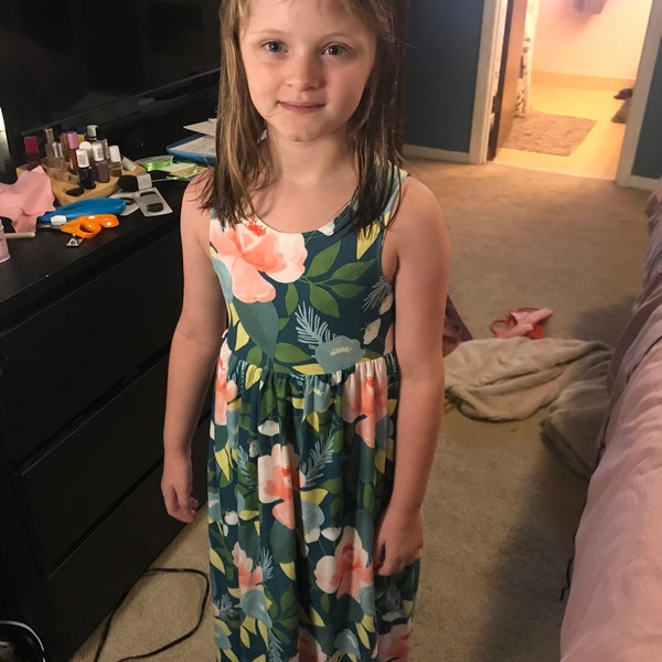 Maxi Dress for Girls PDF Sewing Pattern, Toddler Girl Tween Maxi Dress ...