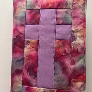 Handcrafted Quilted Fabric Bible Cover Quilt Block Sawtooth Pattern - Etsy