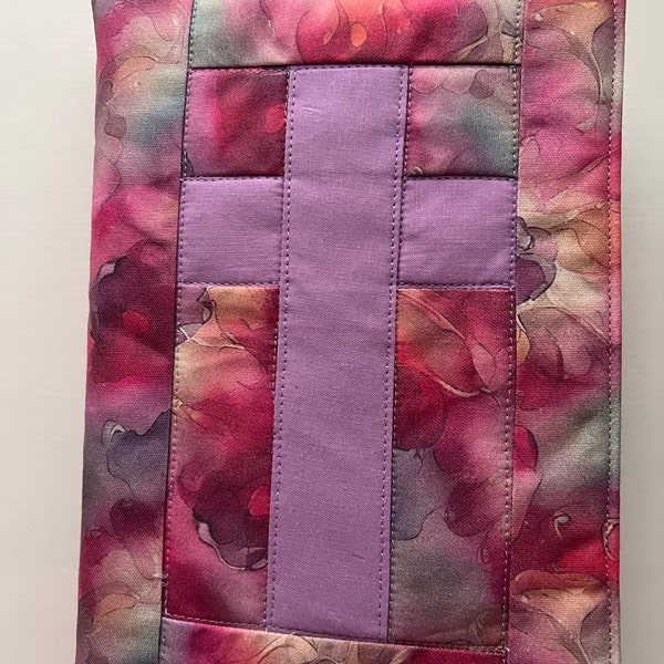 Handcrafted Quilted Fabric Bible Covers and Coordinating Bookmarks ...