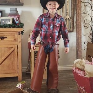 Custom Made Leather Kid's Chinks/youth/toddler/new/r Bar K | Etsy